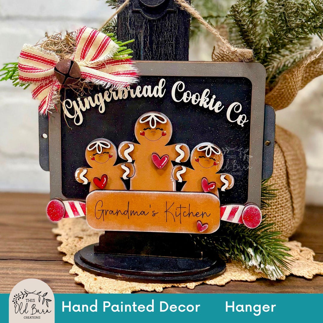 Personalized Gingerbread Cookie Co. Sign – Grandma’s Kitchen Christmas ...