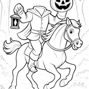 Classic Halloween Coloring Pages – Printable Spooky Vintage Designs for ...