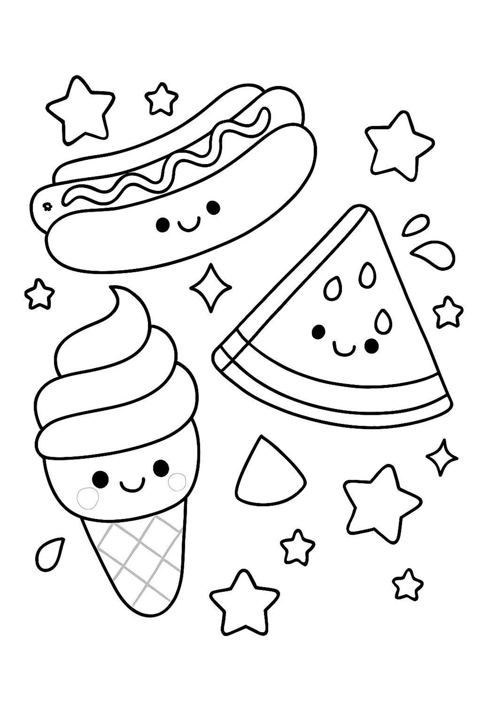 Kids Summer Coloring Pages Summer Days Etsy