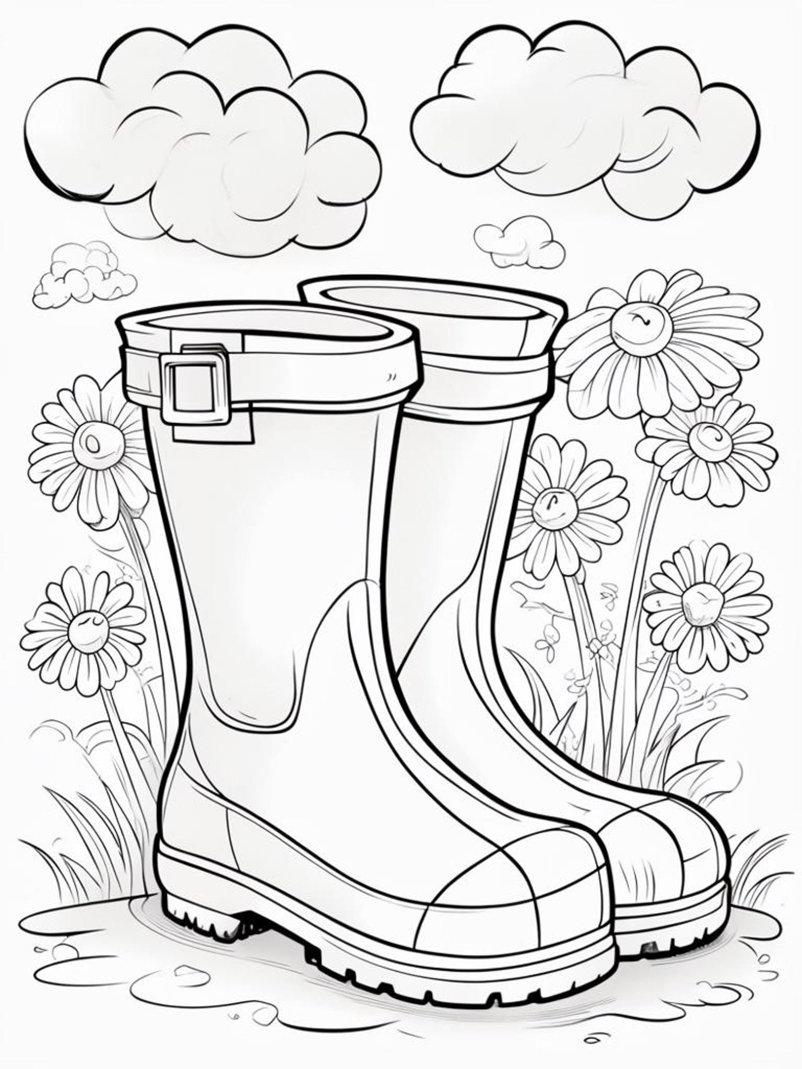 Spring Time Coloring Pages - Etsy