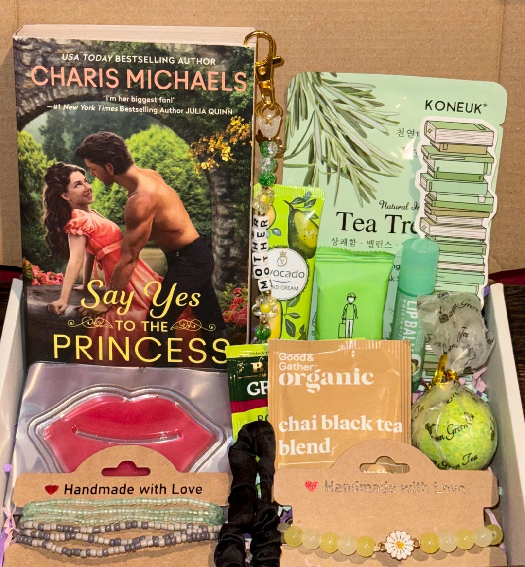 Mother's Day Romance Book Box | Handmade Jewelry, Spa Self-care Gift - Etsy
