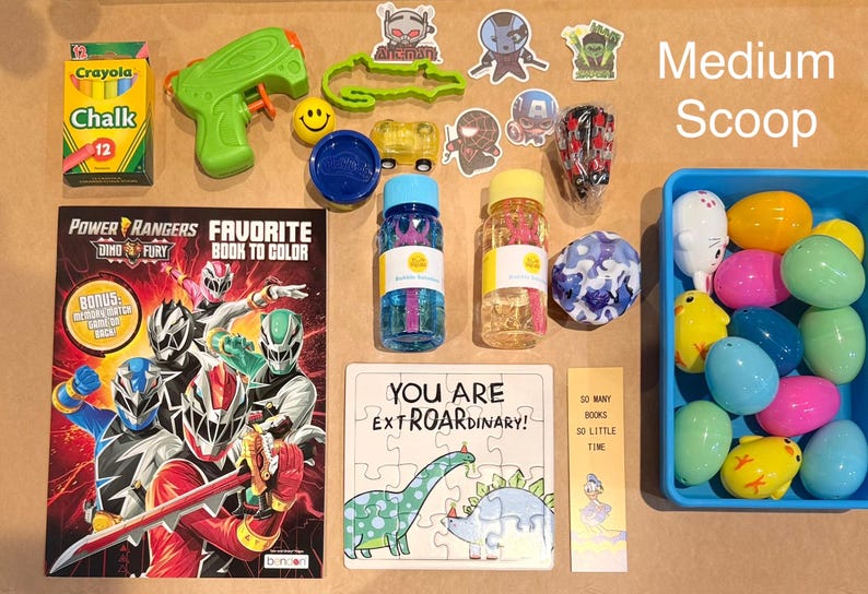 Kids Mystery Toy Scoop: Surprise Gift Box With Candy, Toys, Books - Etsy