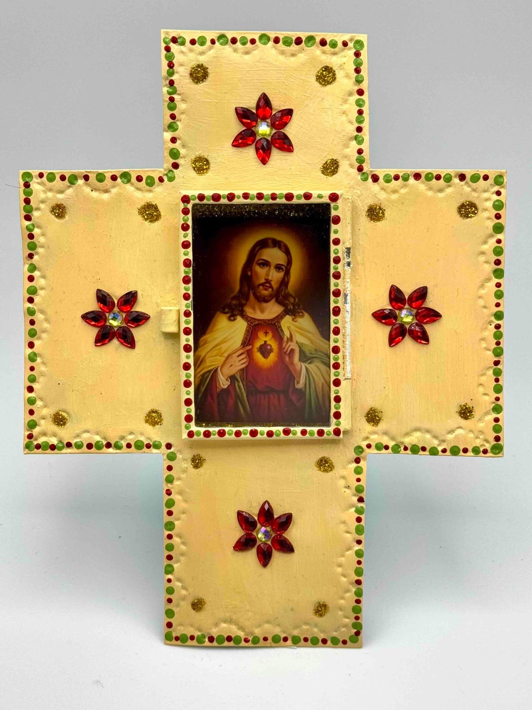 Tin Sacred Heart Nicho Shadow Box - Etsy