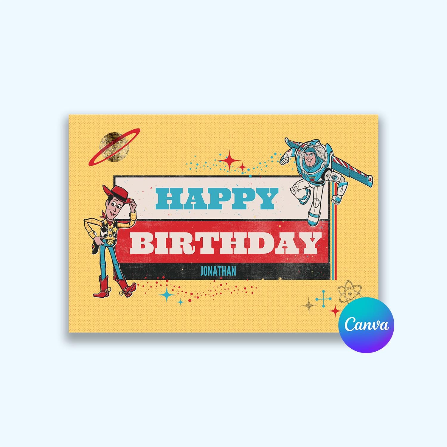 Toy Story Birthday Card Template: Editable Digital Card (A5) - Etsy