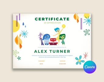 Aladdin Certificate of Achievement Template Editable Certificate ...