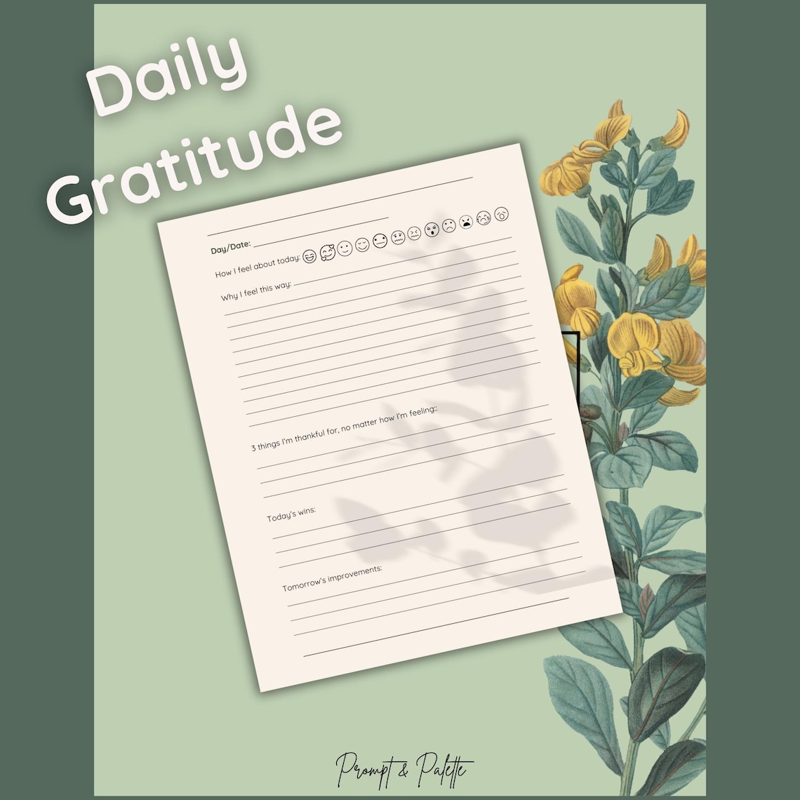 Mindfulness Journal Printable | Daily Planner Inserts | Habit Tracker ...