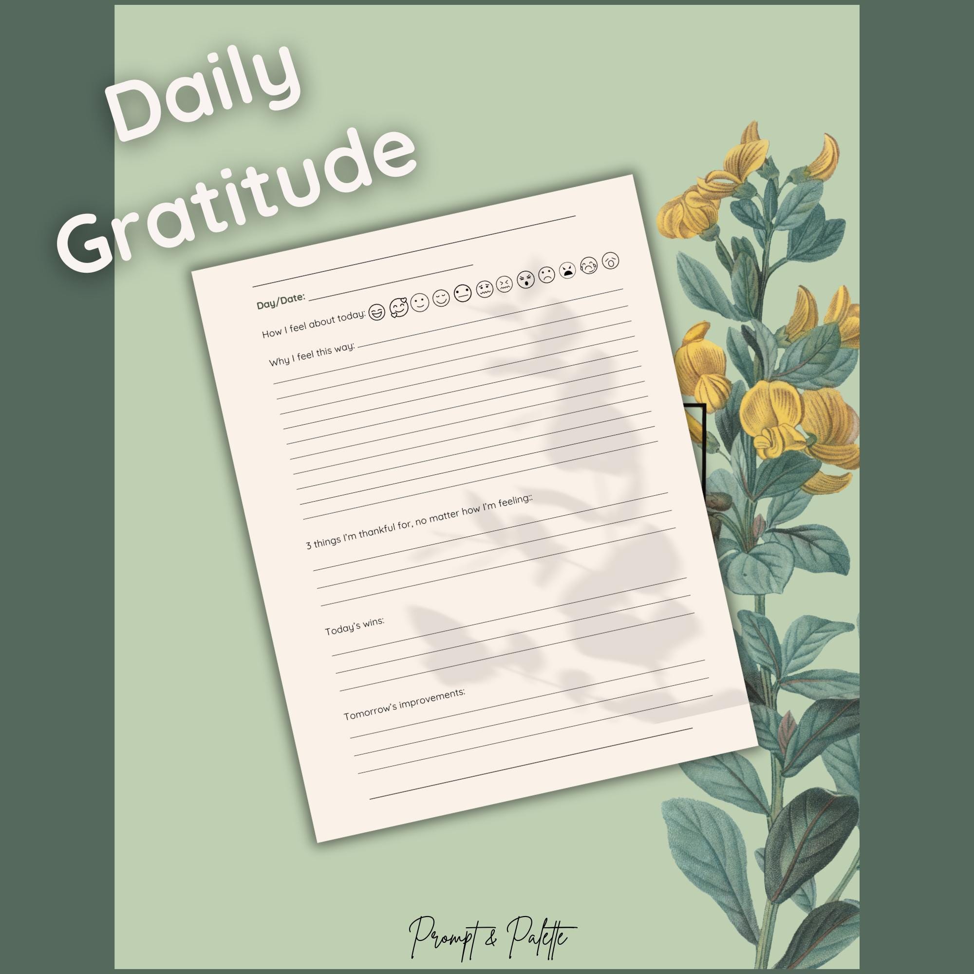 Mindfulness Journal Printable | Daily Planner Inserts | Habit Tracker ...