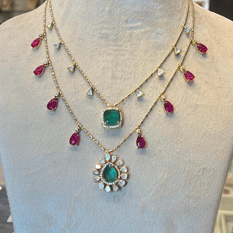 Indian Ruby Necklace - Etsy