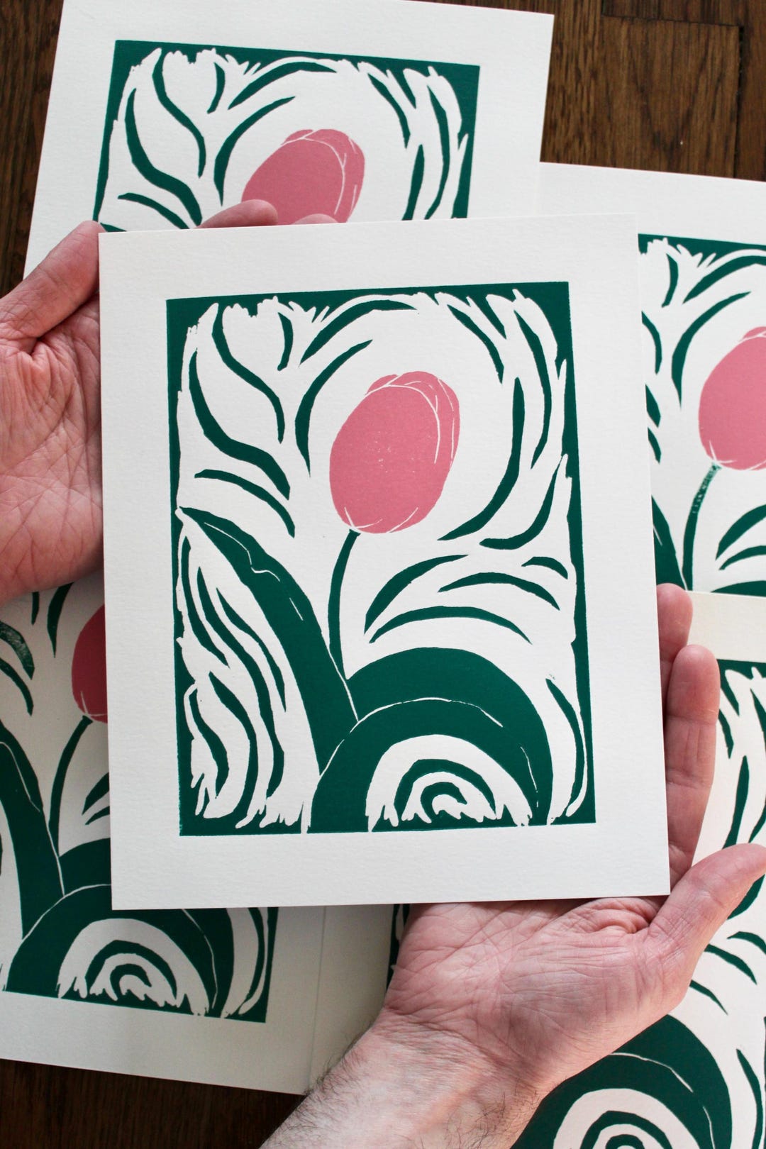 Linocut Print Tulip, Flowers, Lino Print, Original Art, Tulips, Lino ...