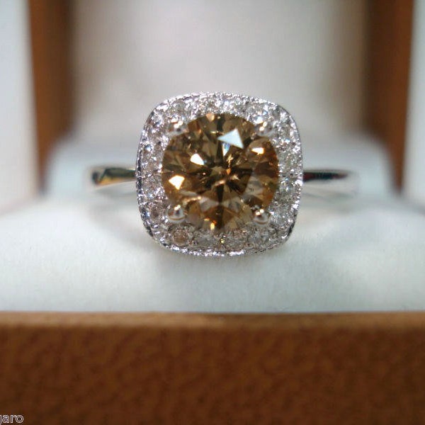 Brown Diamond Ring - Etsy