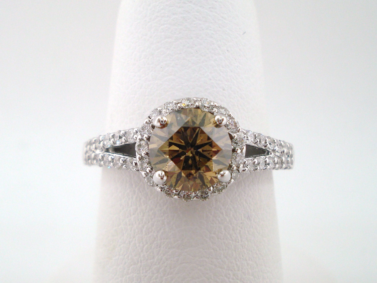 Natural Champagne Diamond Engagement Ring Brown Diamond | Etsy