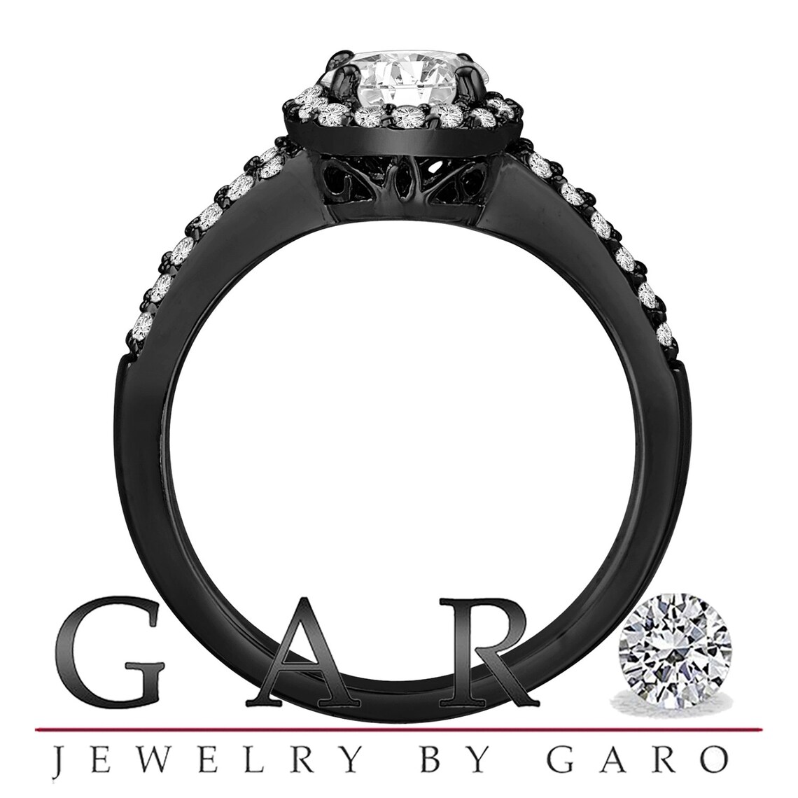 Natural Diamond Engagement Ring 1.47 Carat Vintage Style 14k | Etsy