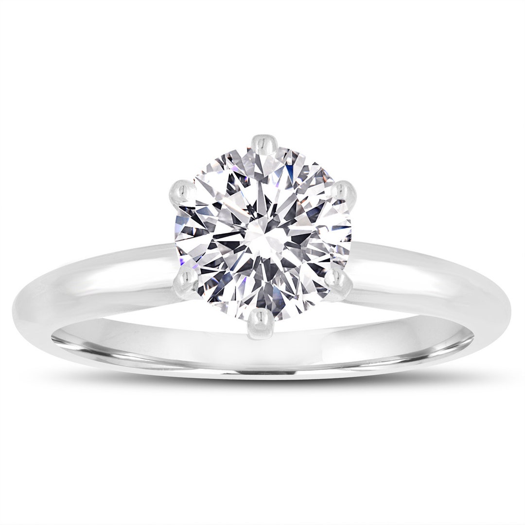 Internally Flawless D Color Diamond Solitaire Engagement Ring Platinum ...
