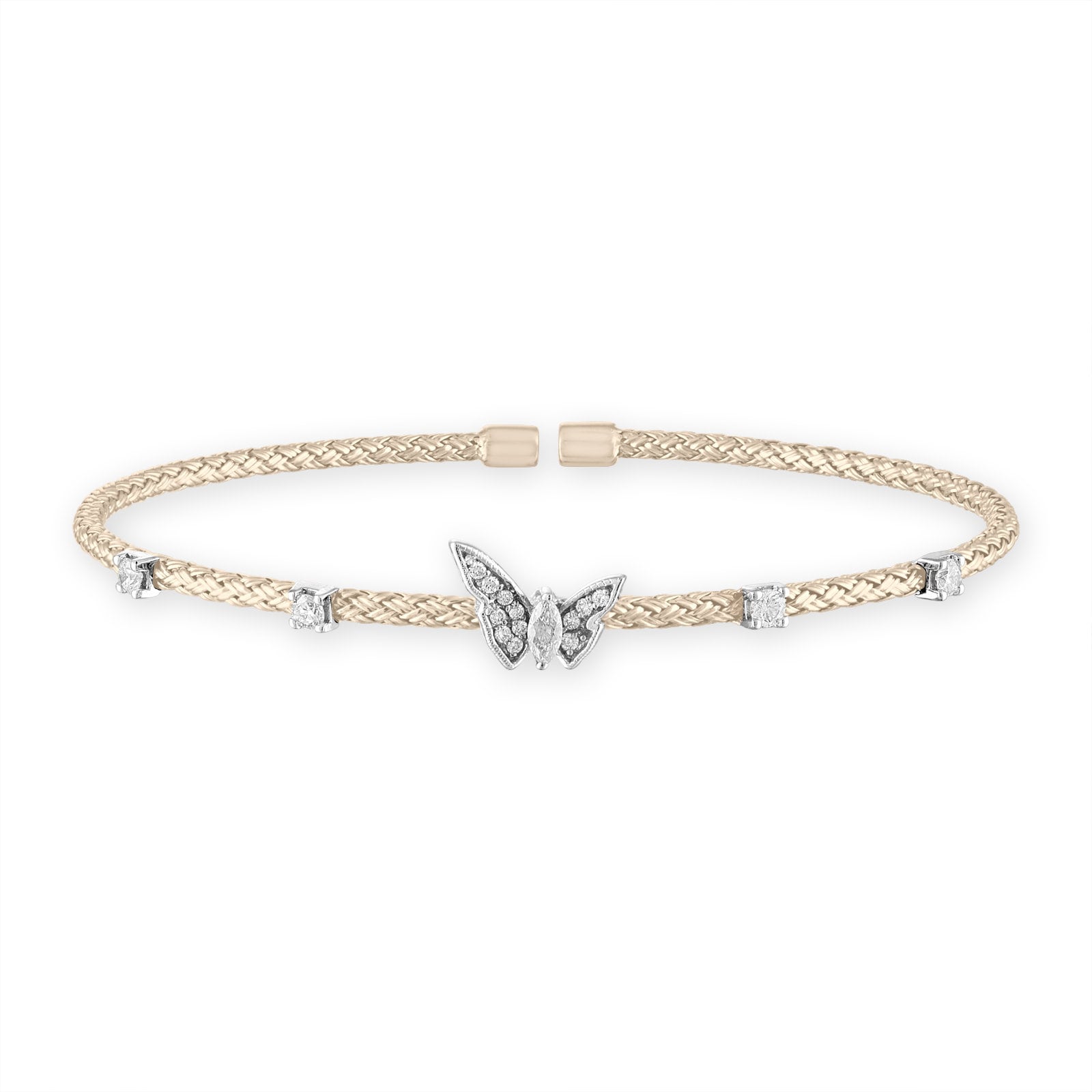 Butterfly Diamond Bracelet Butterfly Bangle Bracelet Mesh | Etsy