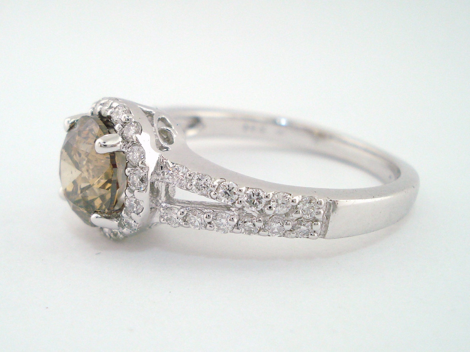 Natural Champagne Diamond Engagement Ring Brown Diamond | Etsy