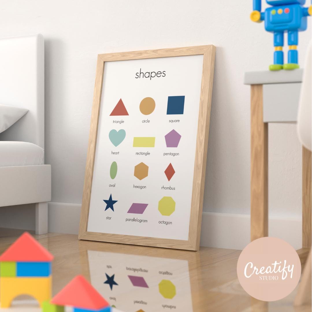 Printable Shapes Chart for Kids – Digital Download JPG - Etsy
