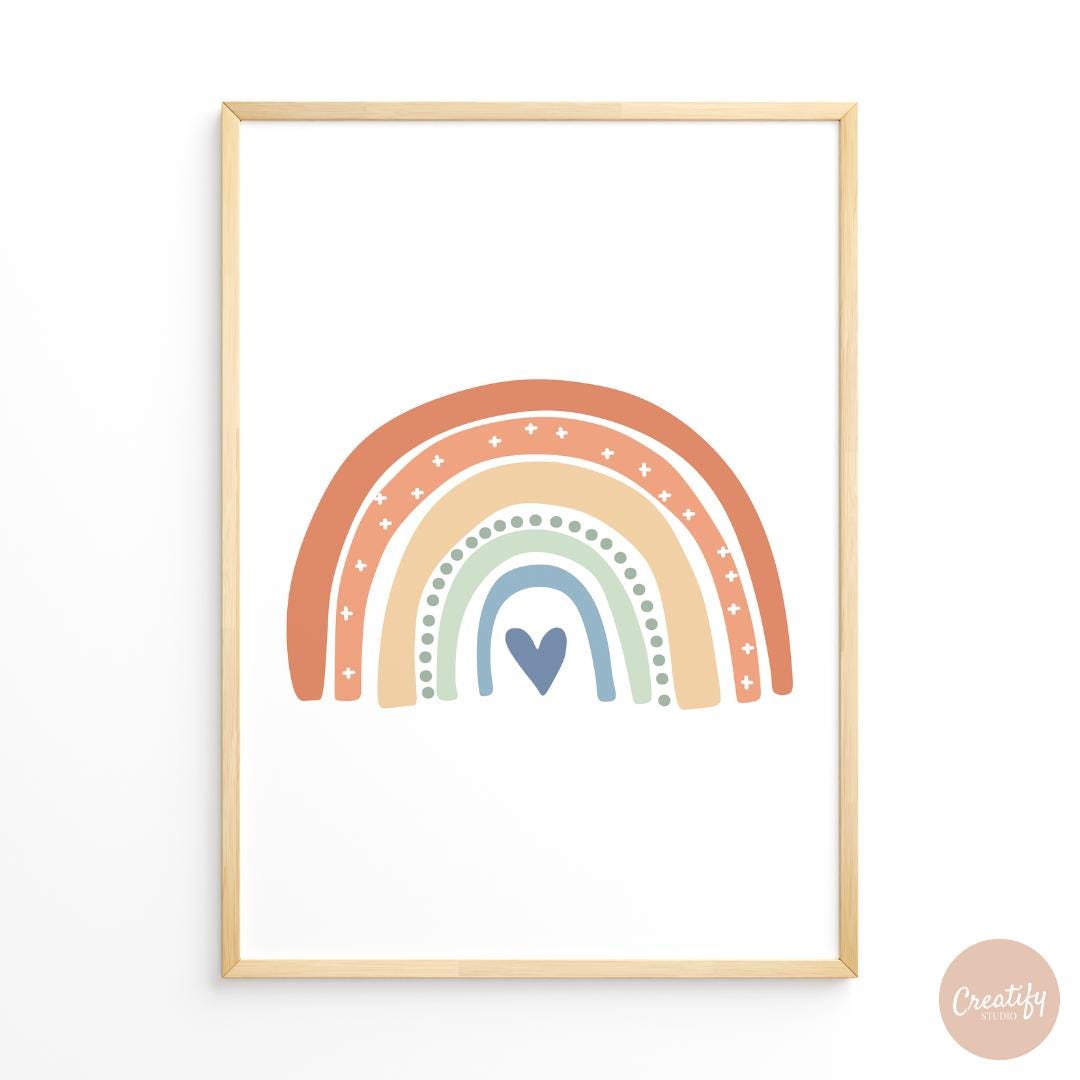 Printable Rainbow Nursery Posters - Set of 2 Kids Room Wall Art | Read ...