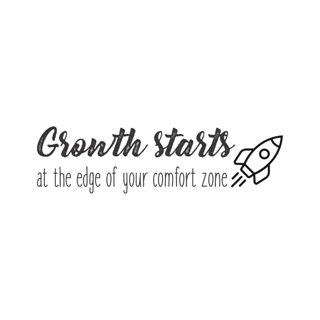 Motivational Quote | Growth Starts at the Edge of Your Comfort Zone ...