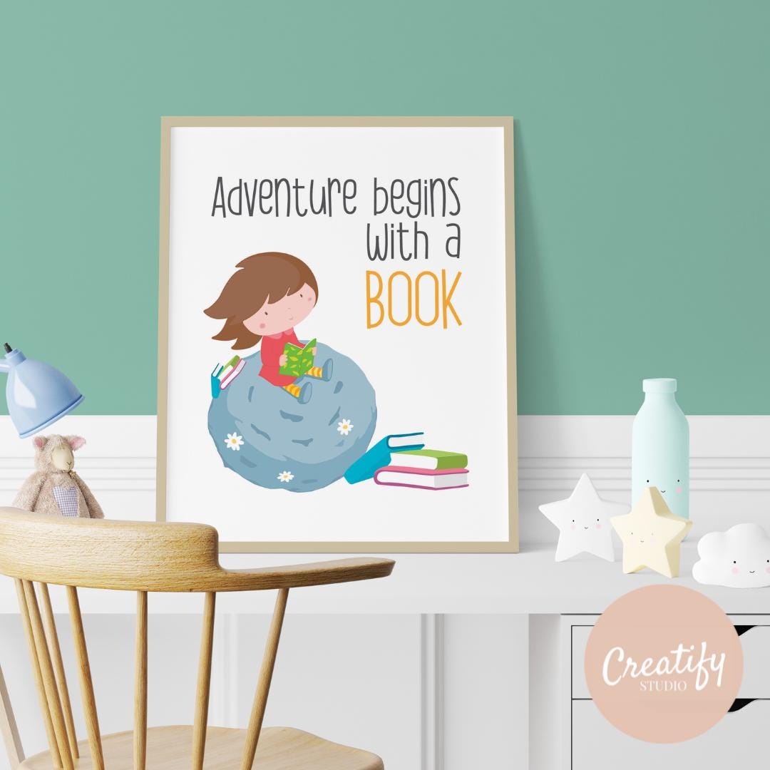 Printable Reading Quote Poster - Digital Download for Book Lovers - Etsy