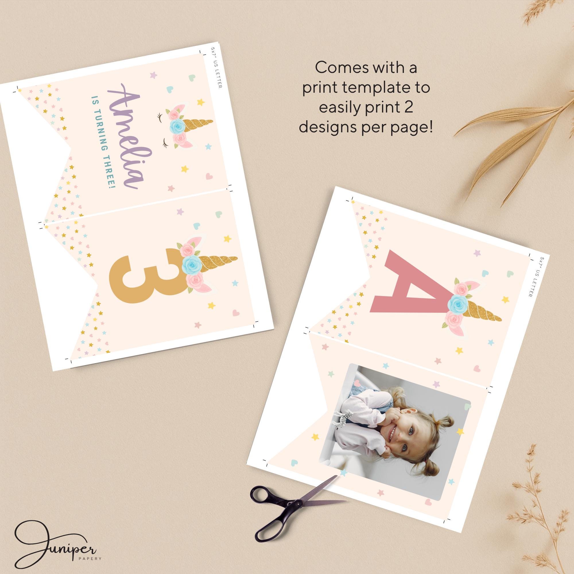 Editable Unicorn Rainbow Banner Template, Unicorn Party Decor, Unicorn ...