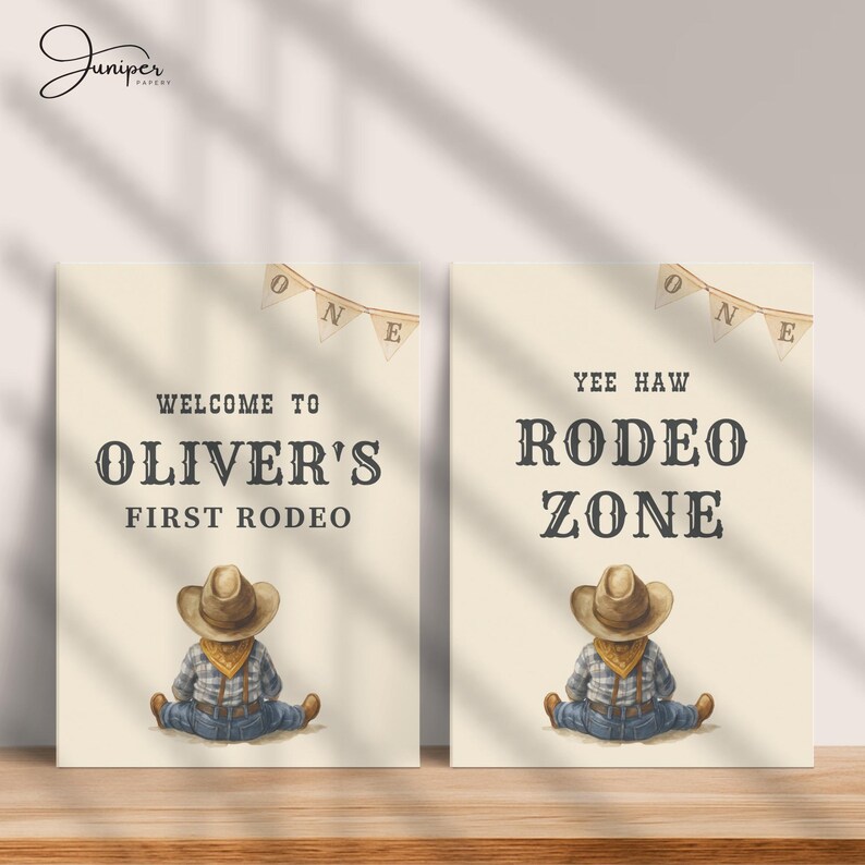 Editable First Rodeo Table Signs Template, Western Custom Sign, Cowboy ...