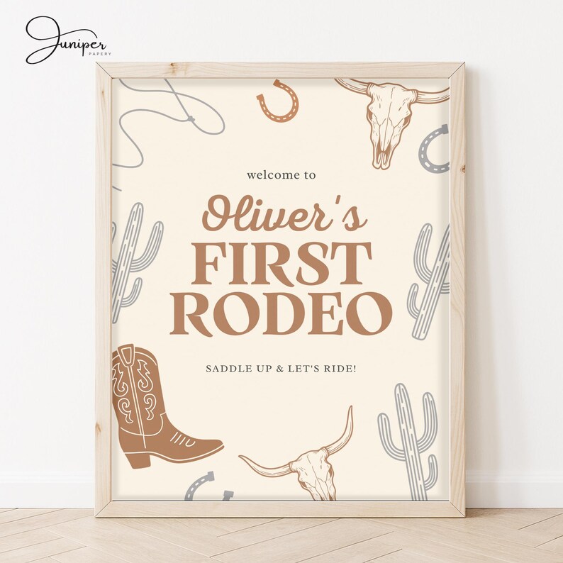 Welcome to My First Rodeo Sign, First Rodeo Welcome Signs Template ...
