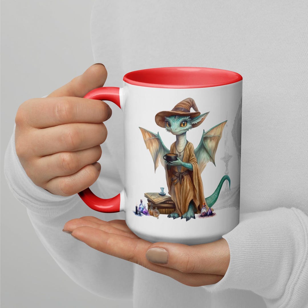 Whimsical Dragon Fantasy Coffee Mug, 15oz | Perfect Gift for Fantasy ...