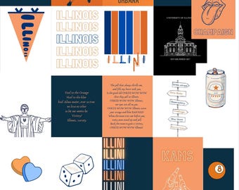 Cute University of Illinois Urbana Champaign College Poster Prints - Etsy