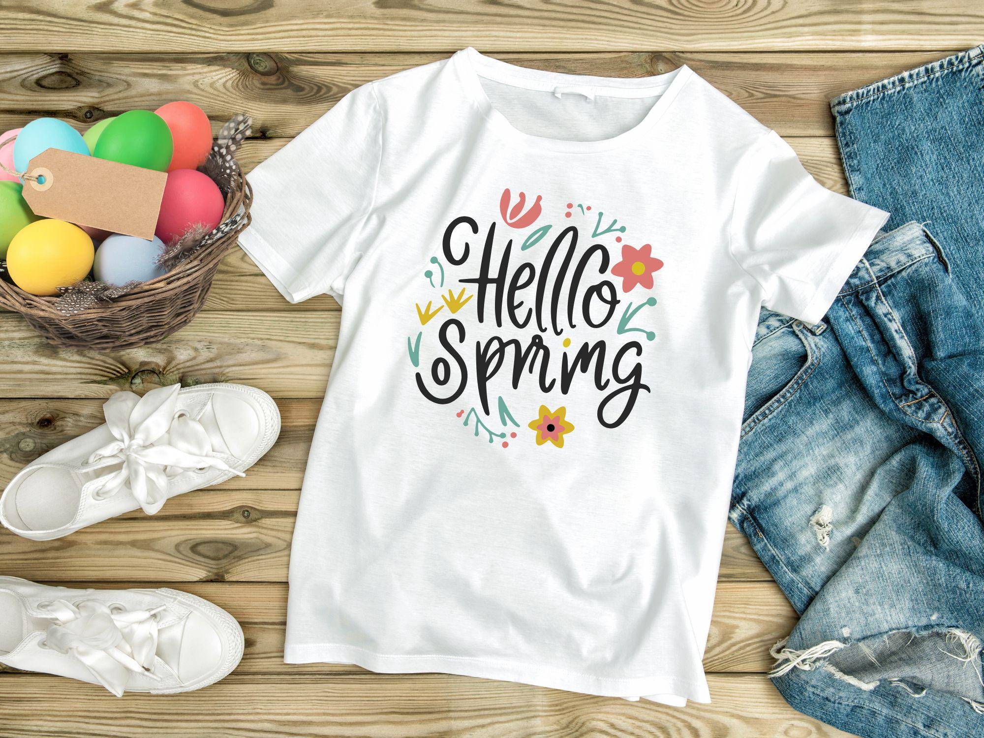 Hello Spring Bundle, Welcome Spring Svg, Flower Svg, Spring is Here Svg ...