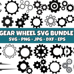 Gears SVG Bundle, Gears PNG Bundle, Gears Clipart, Gears SVG Cut Files ...