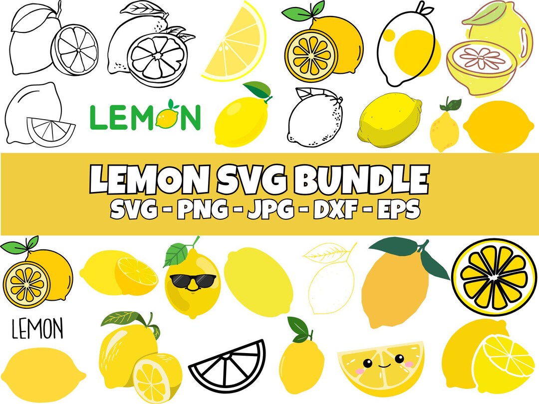 Lemon Svg Bundle, Summer Svg, Lemonade Svg, Hello Summer Svg, Lemon ...