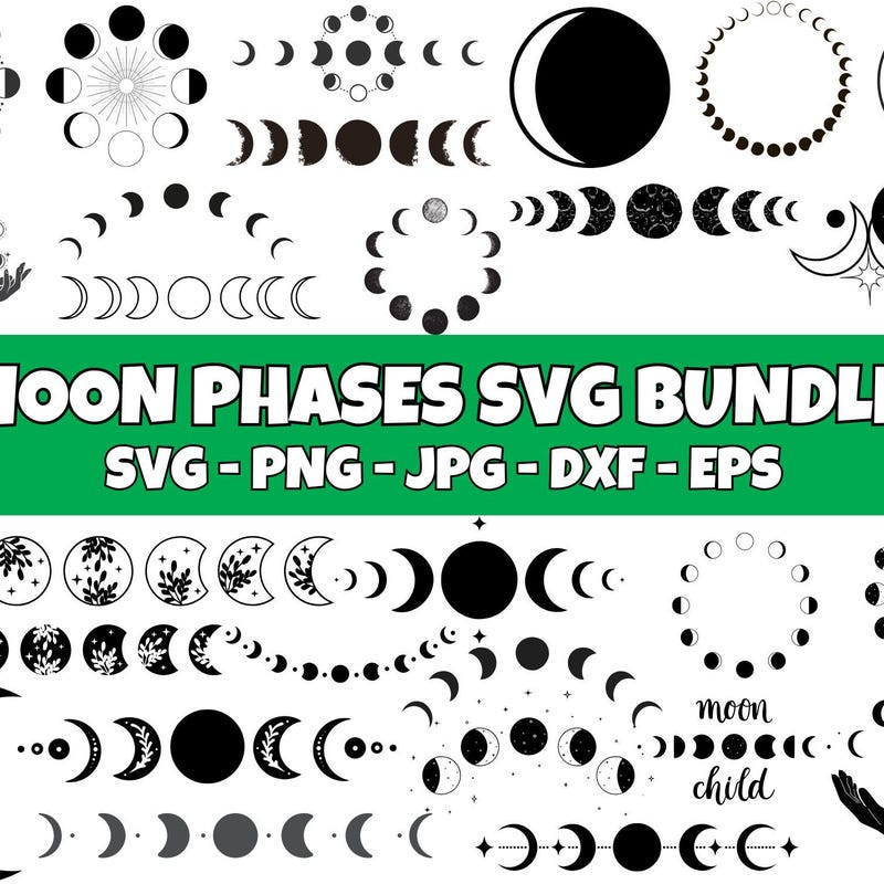 Moon Svg - Etsy