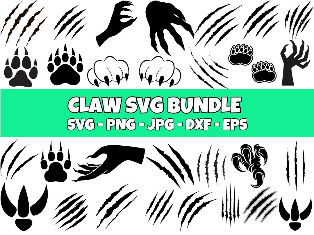 Claw SVG Bundle, Claw PNG Bundle, Claw Clipart, Dino Claw, Marks Svg, Scratch Svg, Claw Marks ...