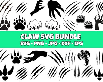 Claw SVG Bundle, Claw PNG Bundle, Claw Clipart, Dino Claw, Marks Svg ...