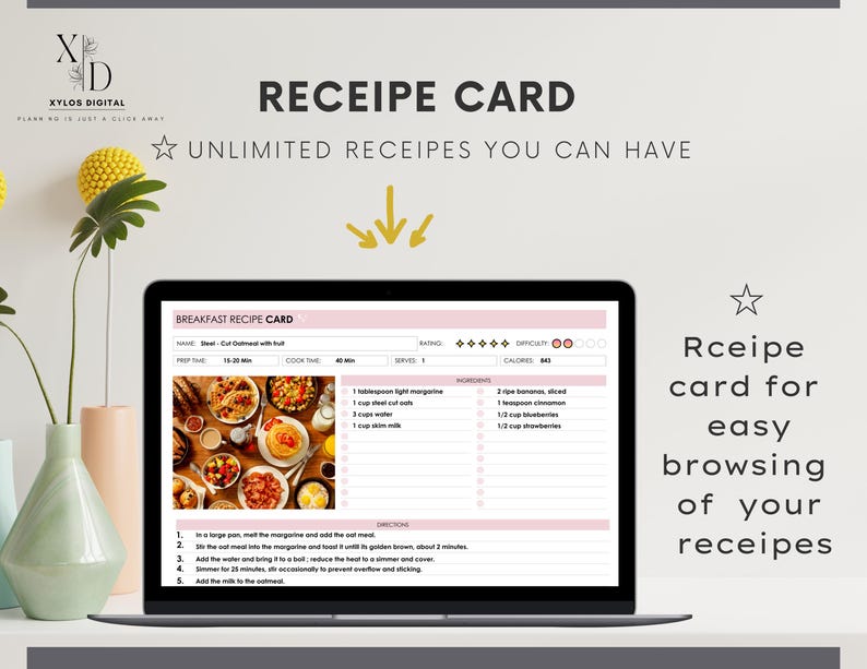 Printable & Editable Weekly Meal Planner With Calories Count | Grocery ...
