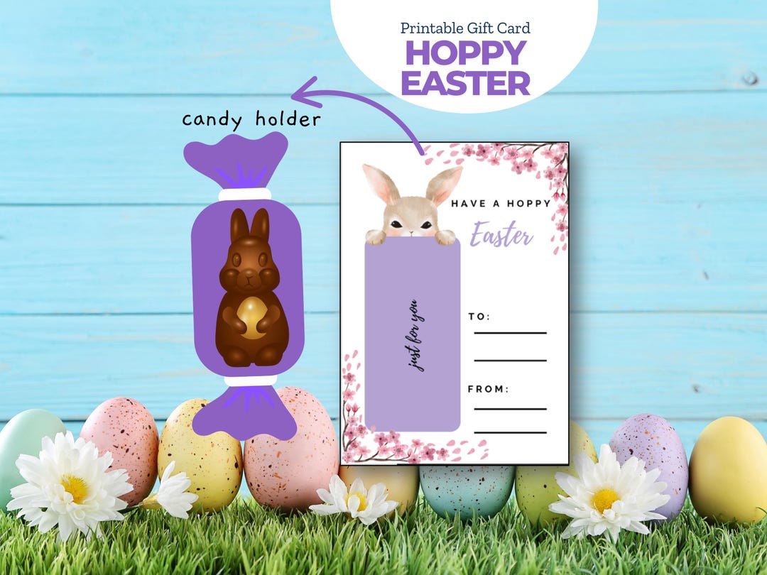 Hoppy Easter Printable Card - Teacher Thank You Card, Happy Easter Card, Classroom Gift ...
