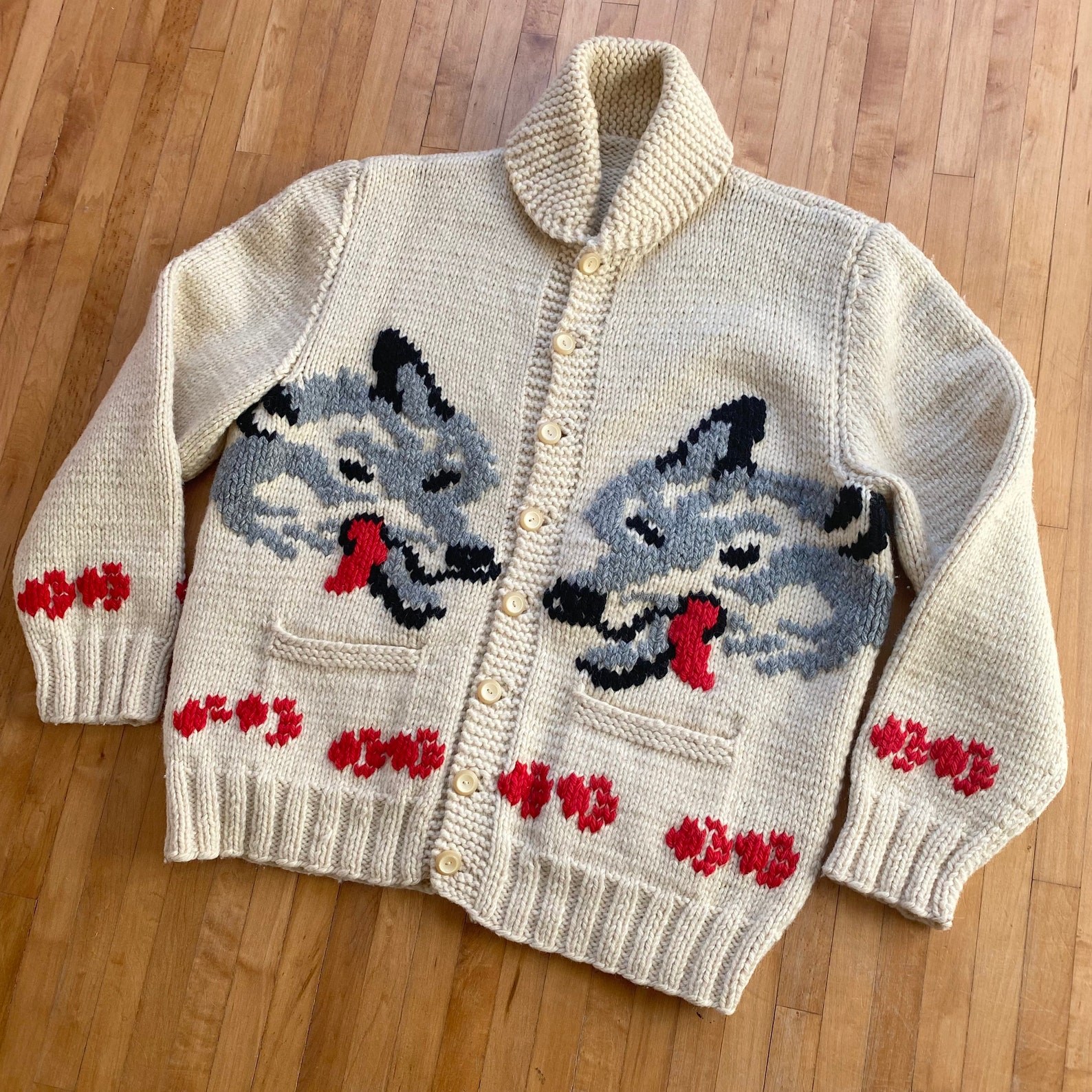 Vintage WOLF COWICHAN Sweater 1950s 1960s Jacket Coat - Etsy