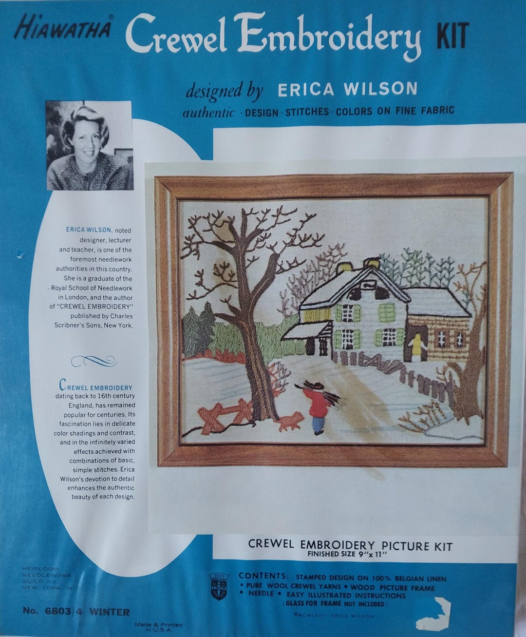 Hiawatha Crewel Embroidery Kit Erica Wilson Vintage Spring - Etsy