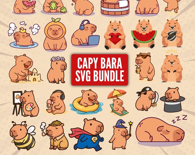 Cute Capybara PNG, Funny Capybara Clipart, Digital Sticker, Hilarious ...