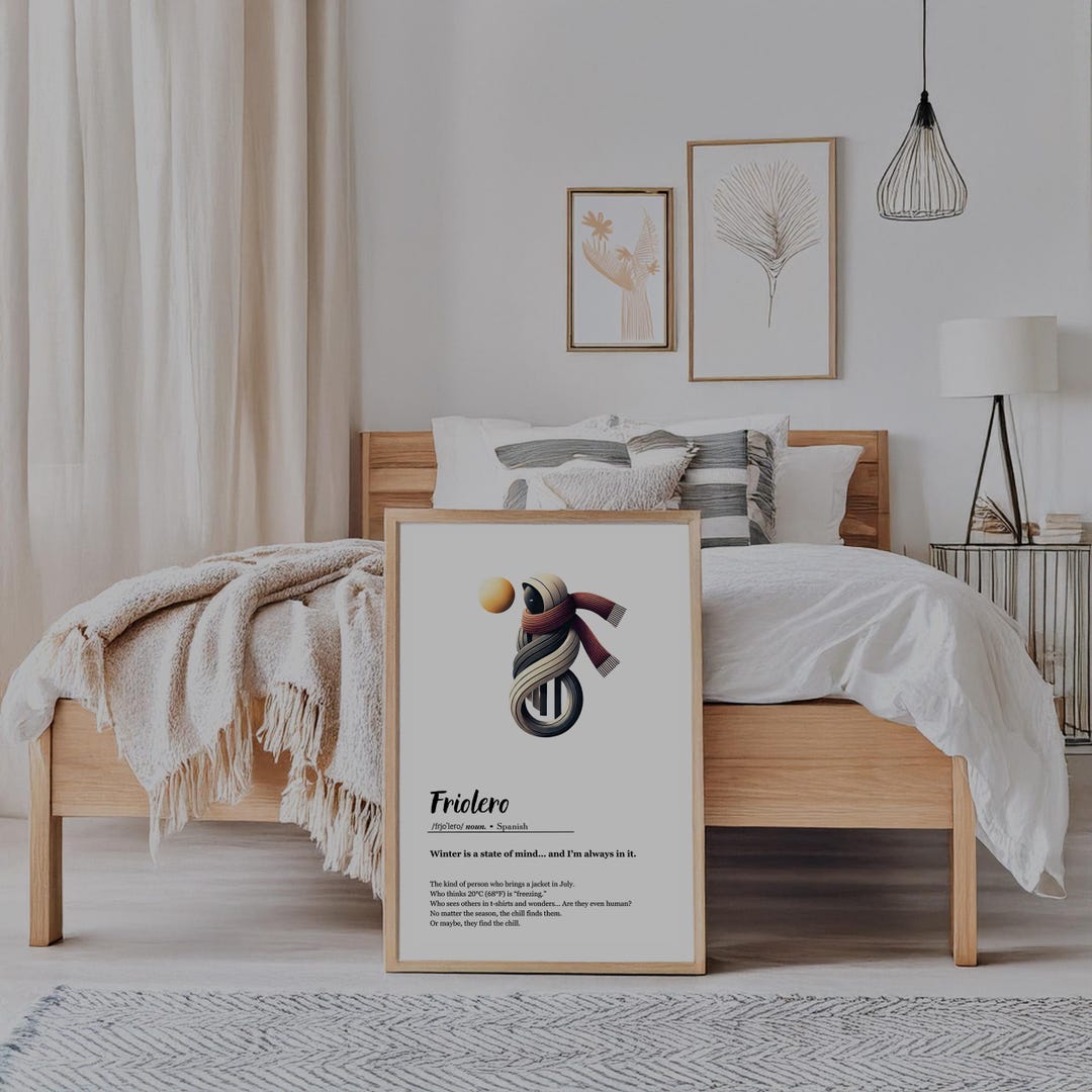 Friolero Definition Print: Spanish Word Art, Cozy Home Decor (digital ...