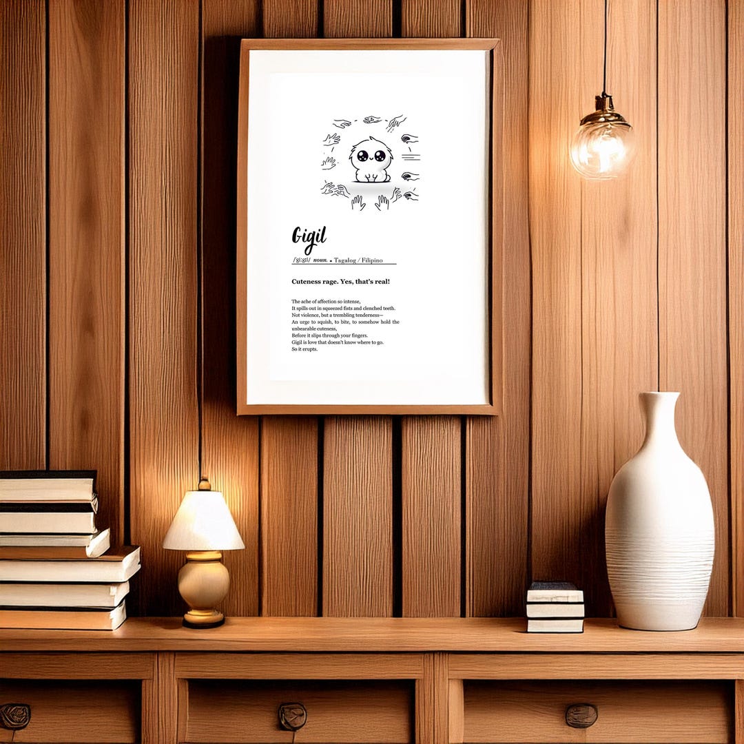 Gigil Definition Wall Art, Filipino Digital Print, Philippines Tagalog ...