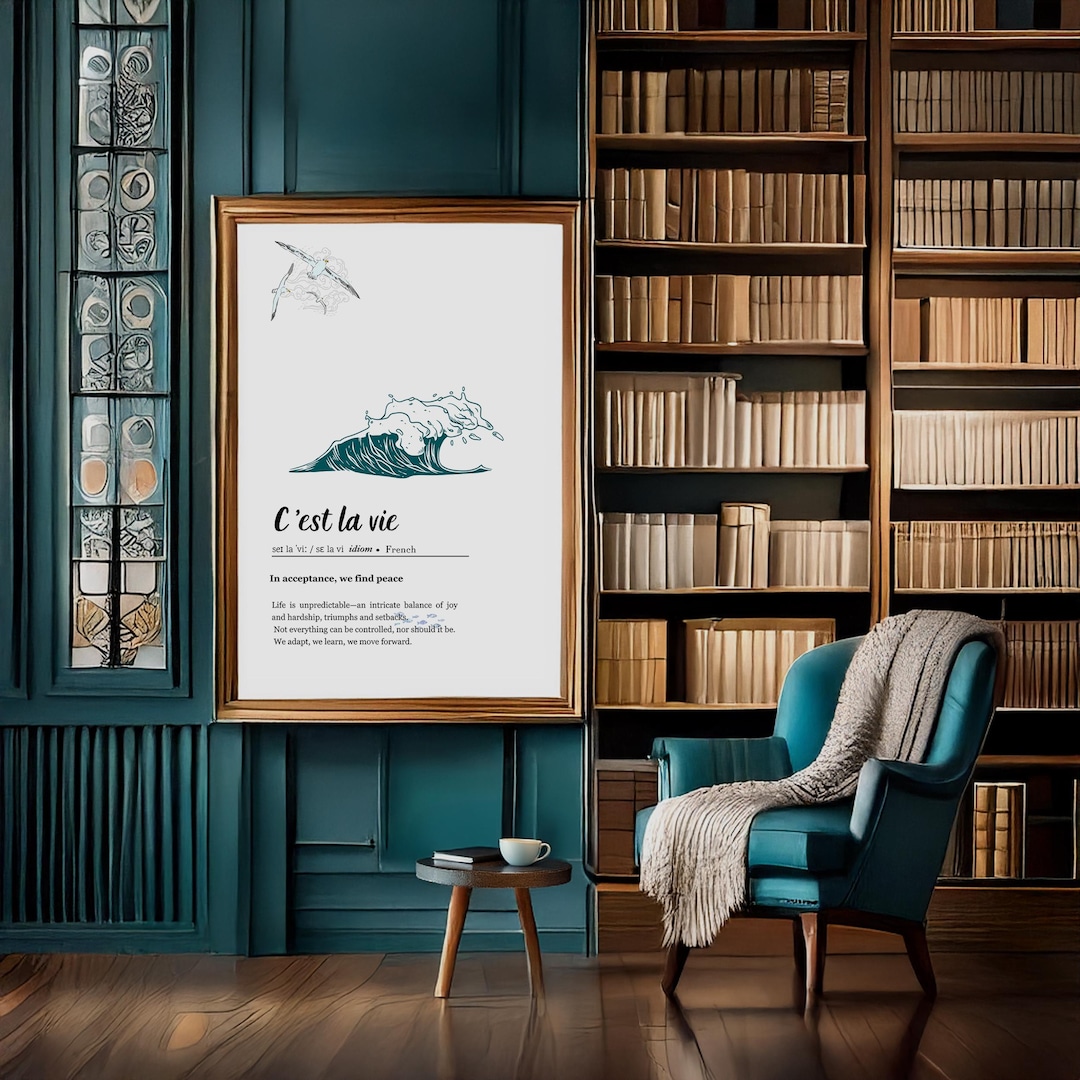C'est La Vie French Definition Print: Boho Typography Wall Art (digital ...