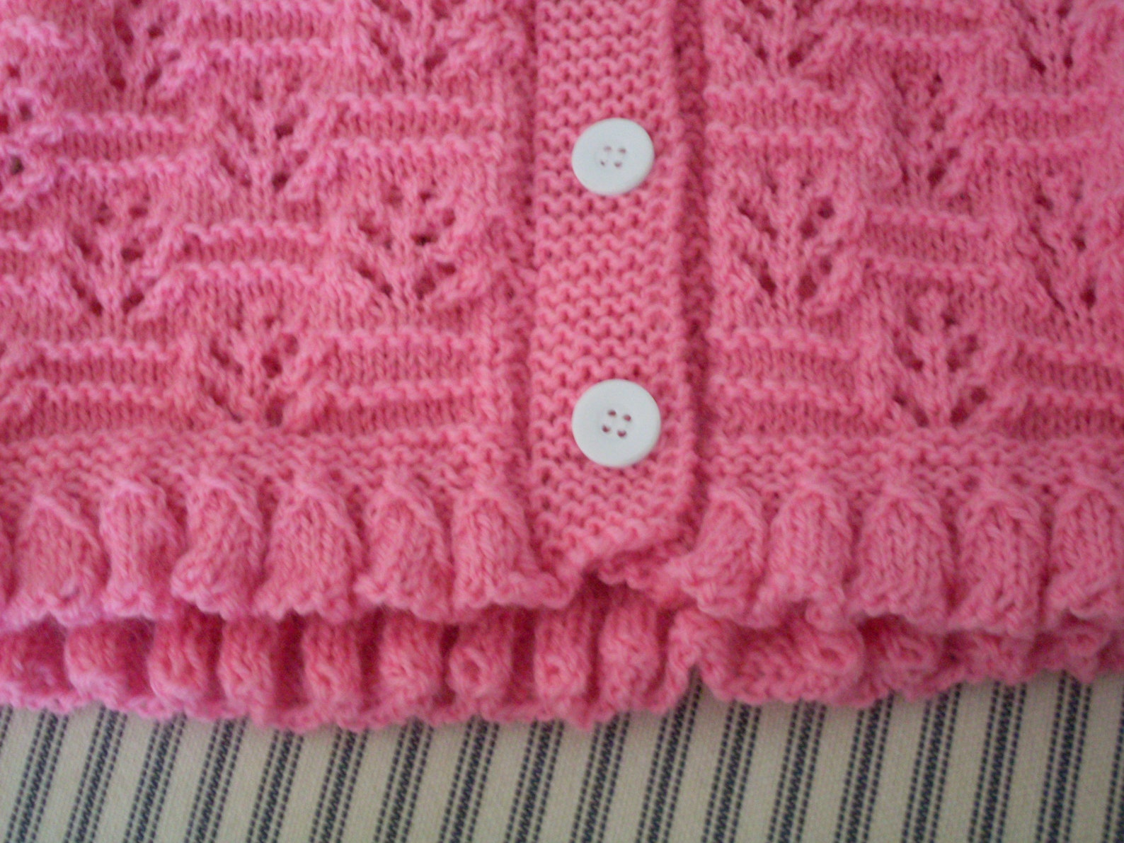Hand Knit Baby Girl's Pink Sweater Set - Etsy