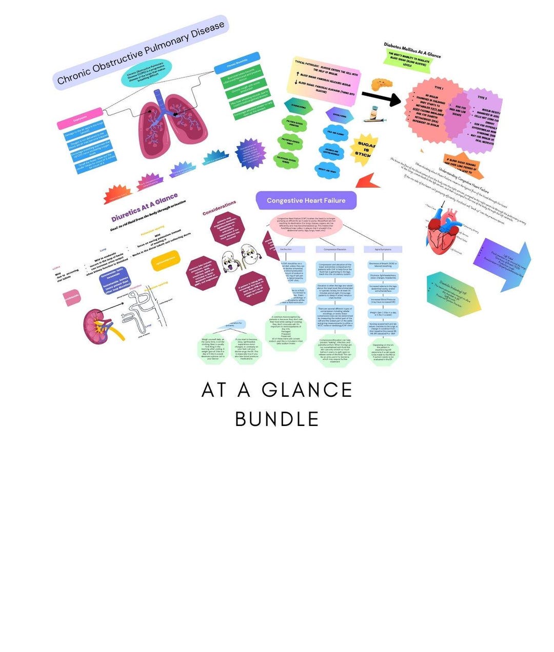 Chronic Illnesses at a Glance Bundle-nurse, Caregiver, Patient ...