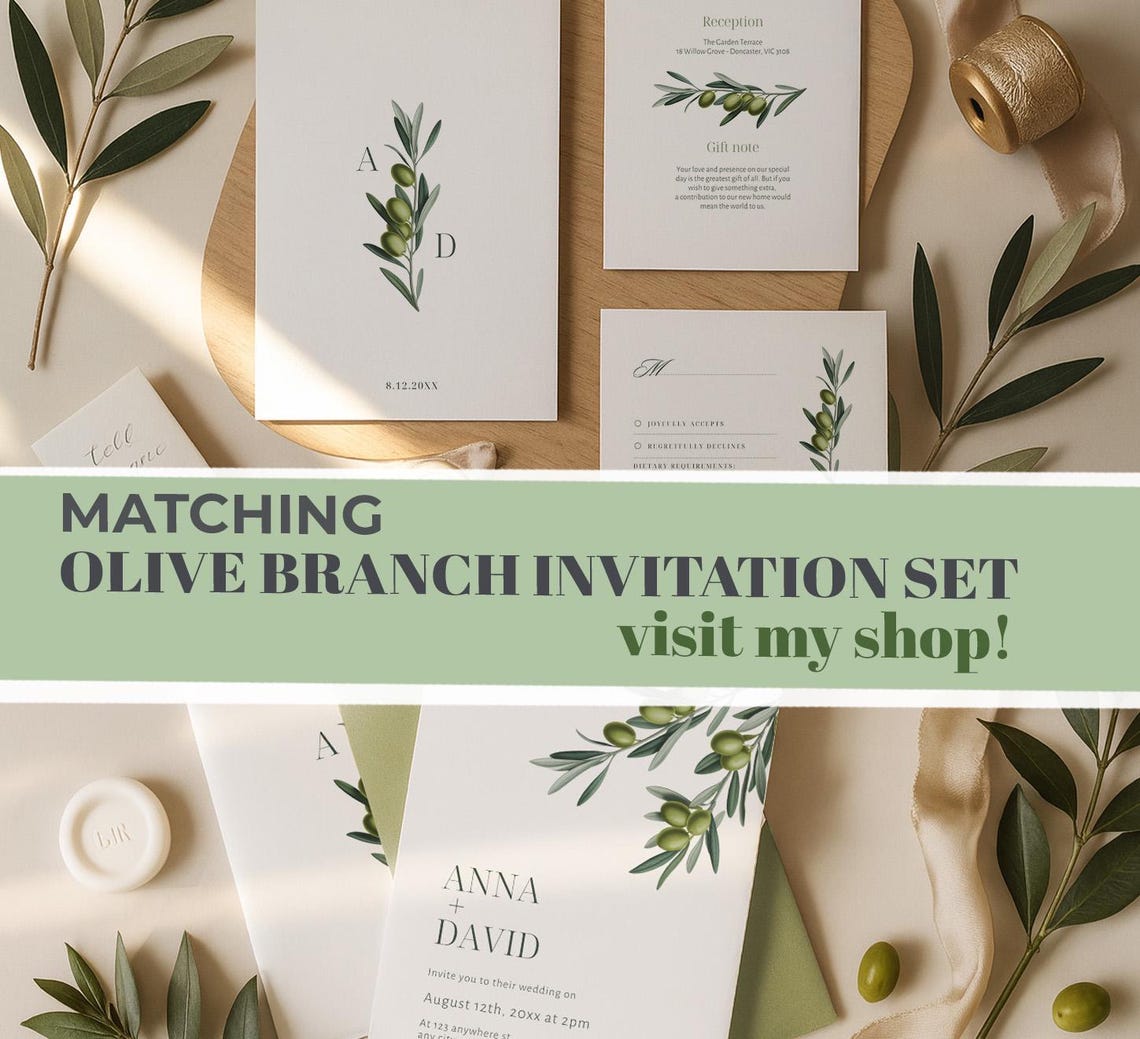Olive Oil Wedding Favor Labels – Editable Canva Template, Rustic Olive ...