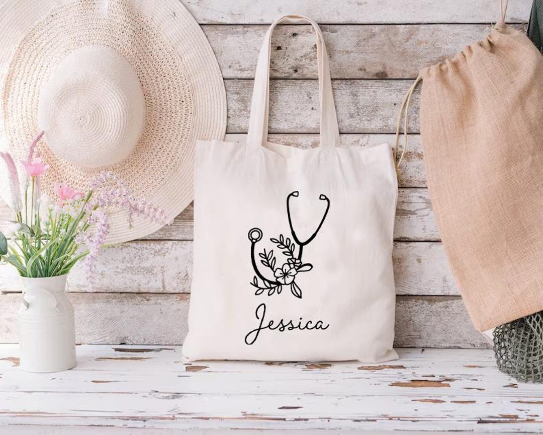 Custom Nurse Tote Bag, Personalized Nurse Gift, Tote Bag for Nurses ...