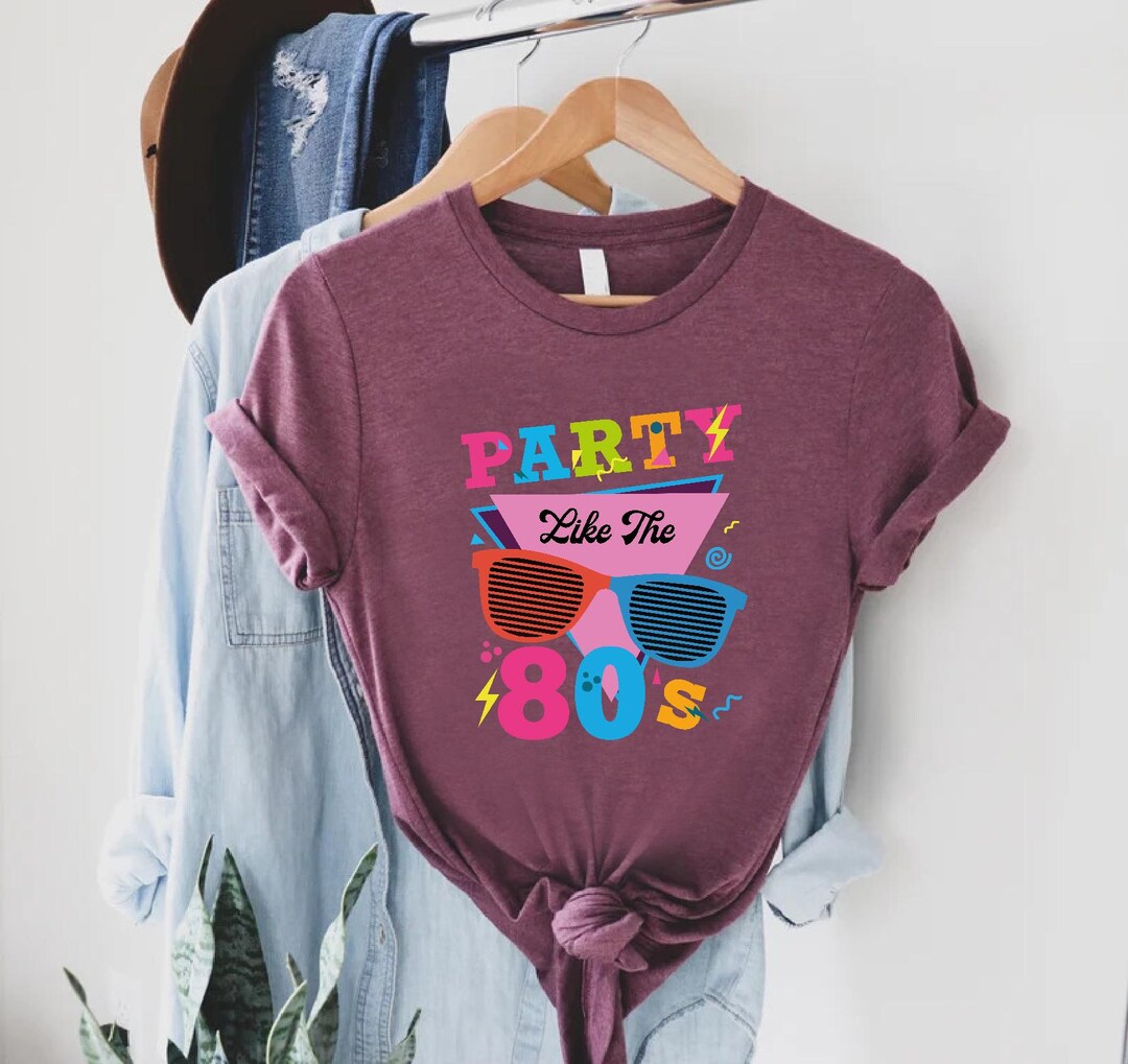 80s Theme Party Shirt, 80s Gifts for Women, 80s Party Costume, Retro 80 ...