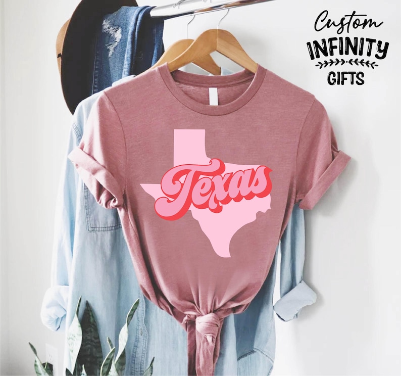 Retro Texas Tee, Texas Map Shirt, Texas Lovers Shirt, Womens Texas ...