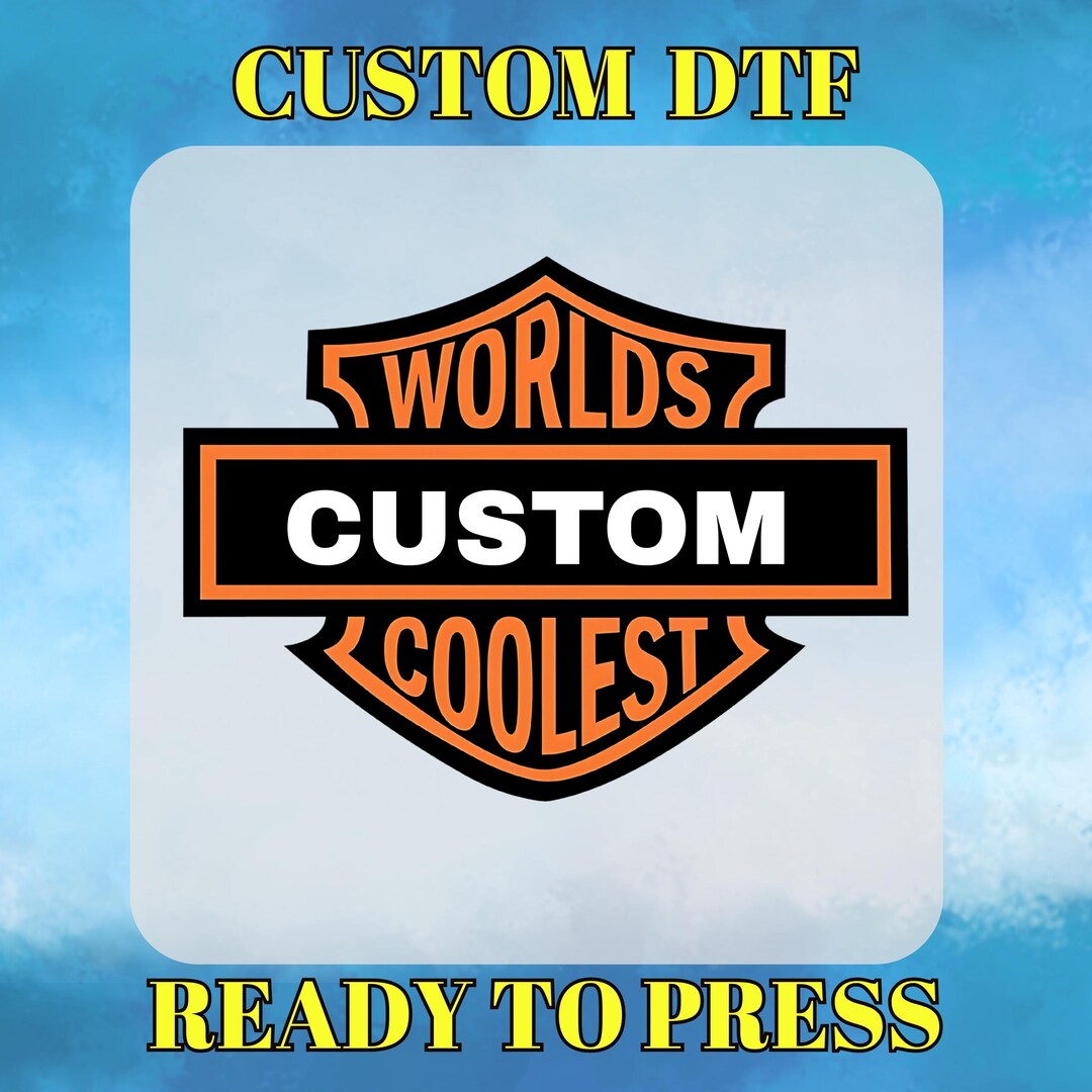 World's Coolest DTF Transfer, Motorcycle Emblem Ready to Press, Gift ...