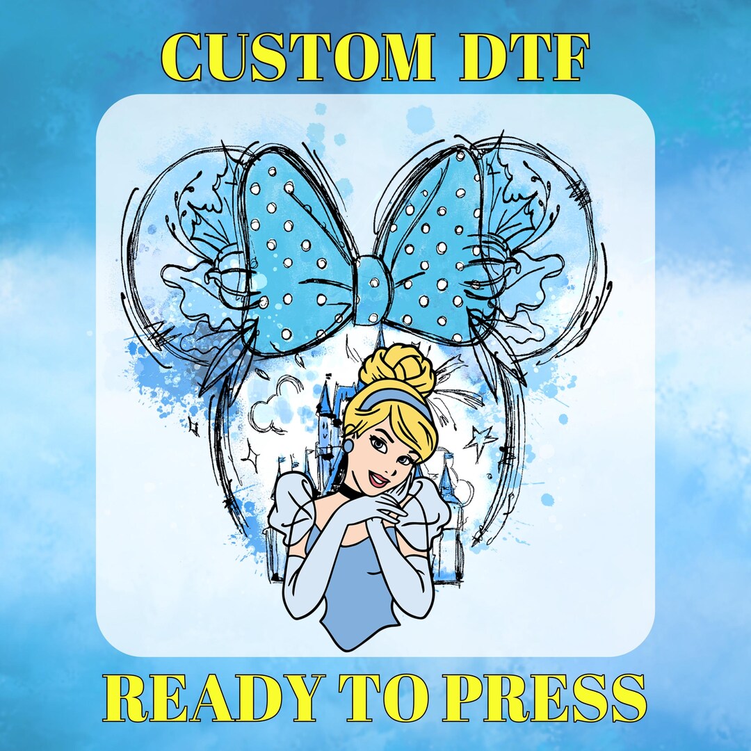 Disney Princess Cinderella DTF Transfer, Disney Princess Squad Ready to ...